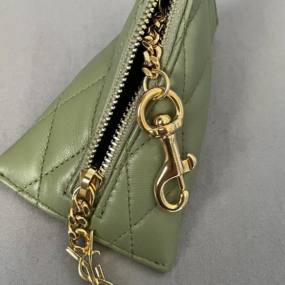 Saint Laurent | Accessories | Saint Laurent Triangle Ysl Quilted Pouch ...